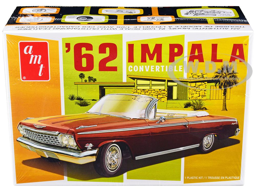 1355M Skill 2 1962 Chevrolet Impala Convertible 1/25 Scale Model Kit by ...